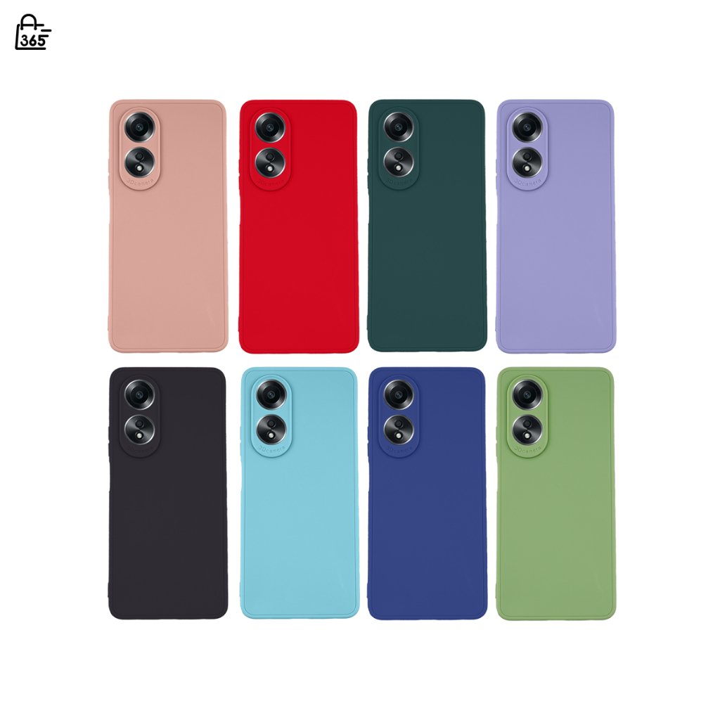 เคส สำหรับ OPPO A58 4G CPH2577 เคสซิลิโคนนิ่ม กันกล้อง TPU สีพื้น ...