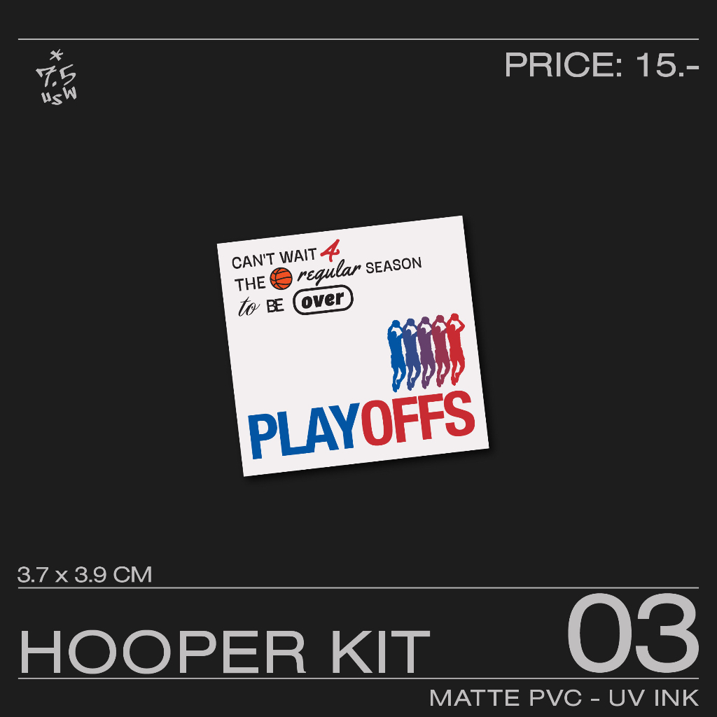 7.5 usw ︎ (แยกชิ้น) Hooper Kit - สติกเกอร์ไดคัทเนื้อแมทพิมพ์หมึก UV กัน ...