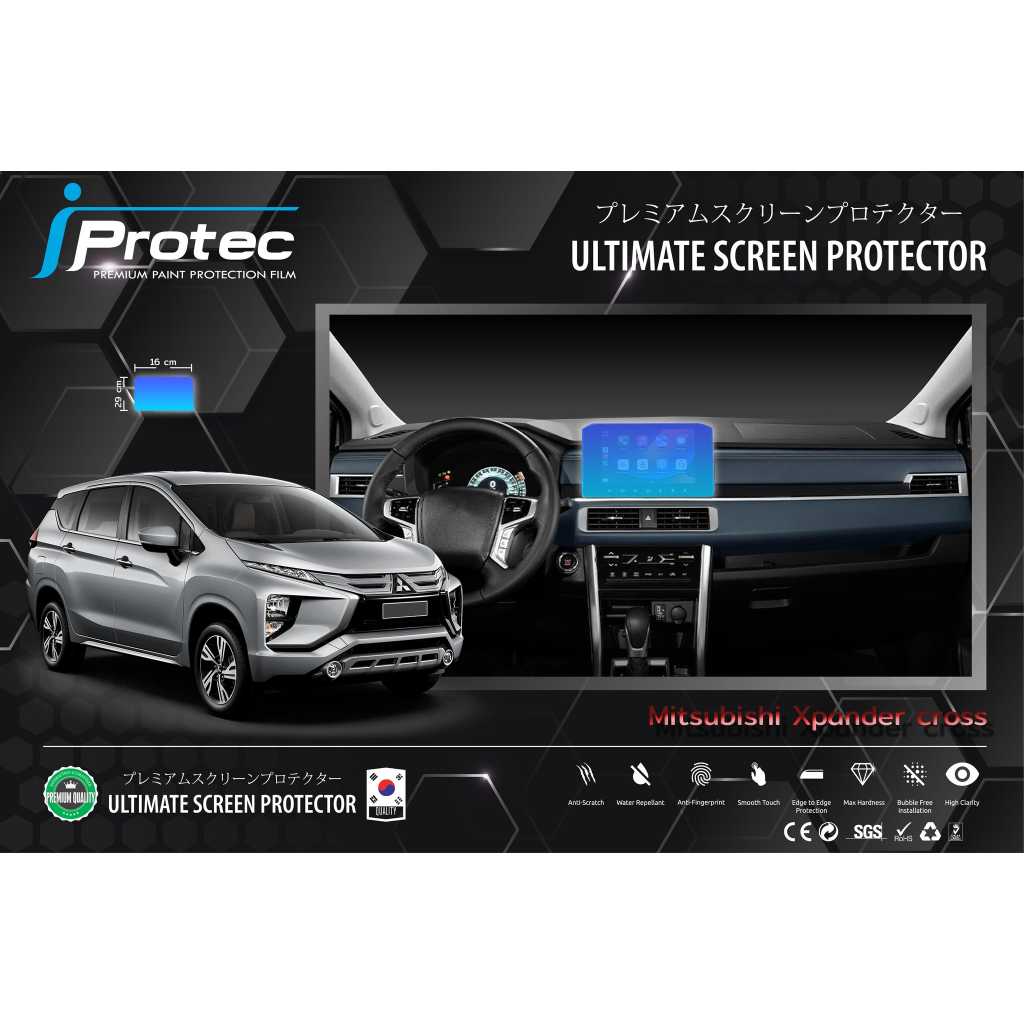 iProtec ฟิล์มใสหน้าจอคอนโซนกลาง Mitsubishi Expander Cross ปี 2022 ...