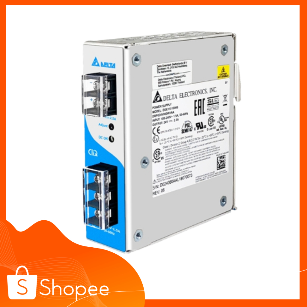 Delta Power Supply DRP024V060W1AA 24V/2.5A (60W) , Input 220 AC 1Phase ...