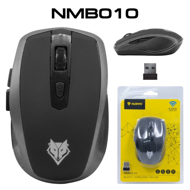 NUBWO ไร้สาย คลิ๊กไม่มีเสียง รุ่น NMB-010 MOUSE WIRELESS 2.4GHz Silent ...
