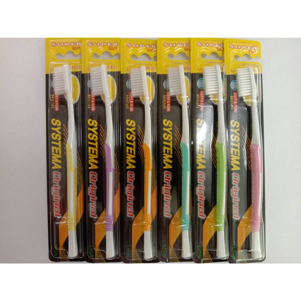 แปรงสีฟัน หัวแปรงขนาดกลาง ปลายเรียวแหลมนุ่ม Systema Original super soft ...
