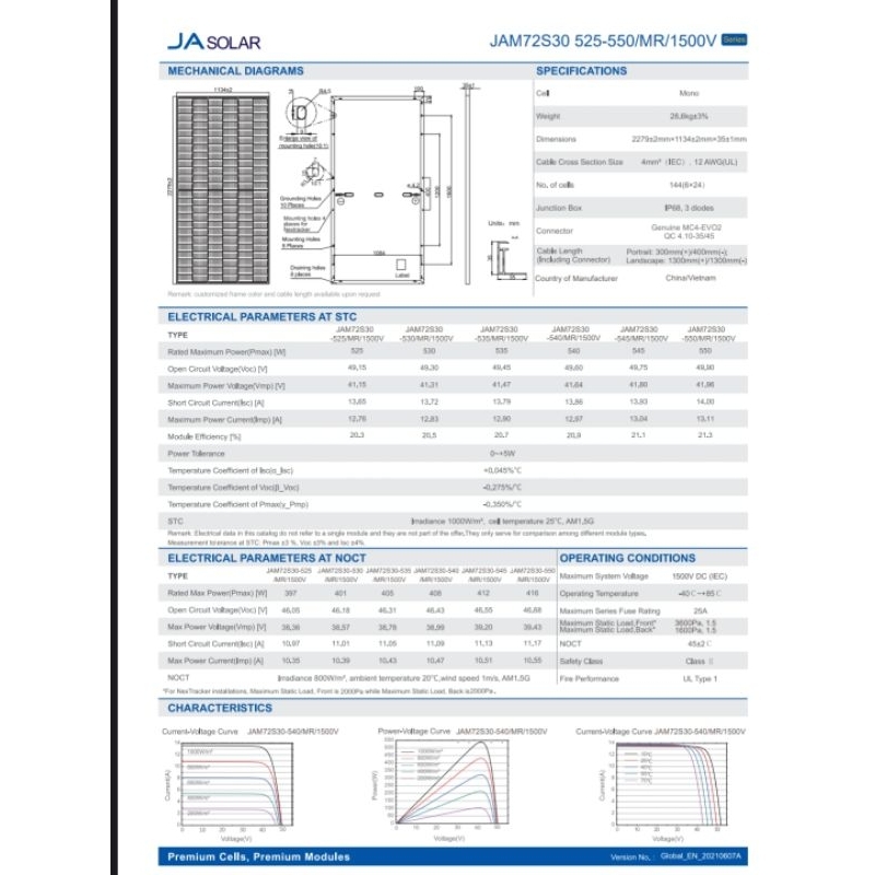 แผงโซล่าเซลล์ JA Solar 700w Tier 1 โมโน Mono N TYPE- ประกัน 25ปี JA ...