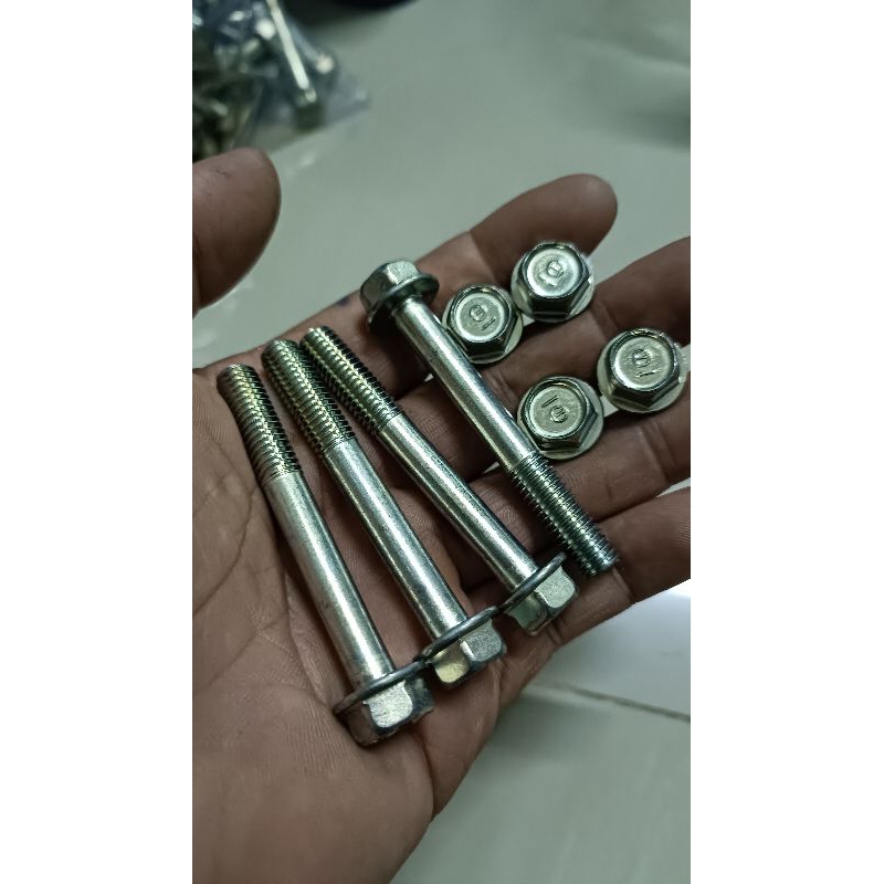 น๊อตยึดเหล็กขาตระกร้าหน้าดรีมคุรุสภาุดรีมท้ายมลขนาด M8x60 | Shopee Thailand