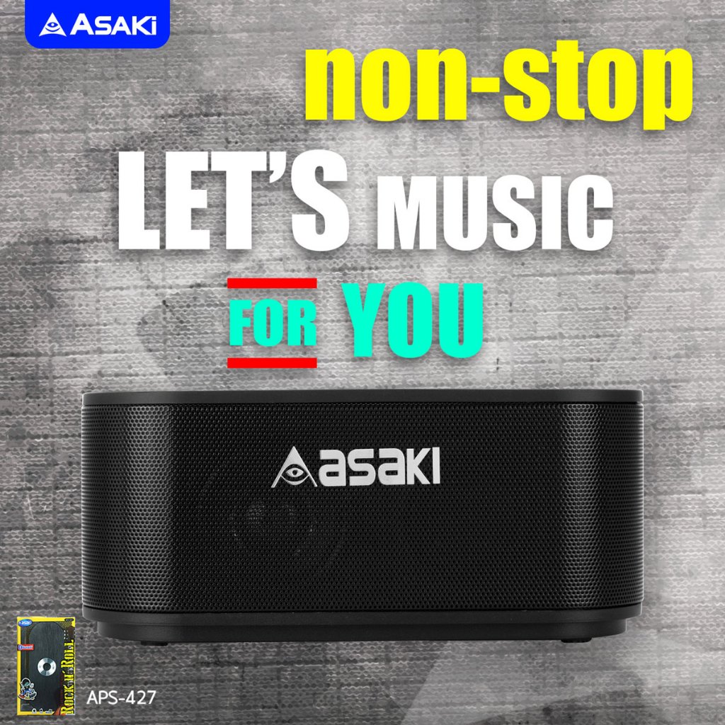 ASAKI SPEAKER ลำโพงบลูทูธ ลำโพงพกพา ลำโพงไร้สาย เล่นเพลงผ่าน Flash ...