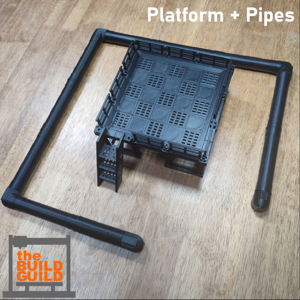 Platform and Fuel Pipes Model Kit in 28mm Scale โมเดลจำลองแท่นเซอร์วิส ...