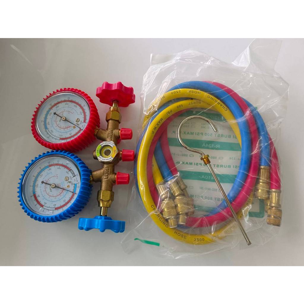 ชุดเกจเติมน้ำยาแอร์ สำหรับ น้ำยา R410A, R404A, R22 และ R134A | Shopee Thailand