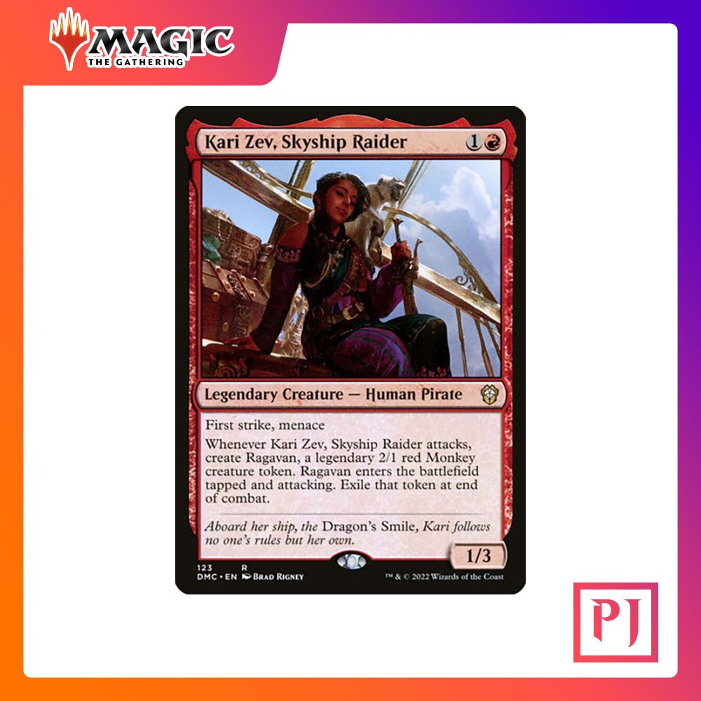 [MTG] Kari Zev, Skyship Raider [DMC] [RED] [RARE] [NORMAL] [ENG] (การ์ดเมจิค / Magic the ...