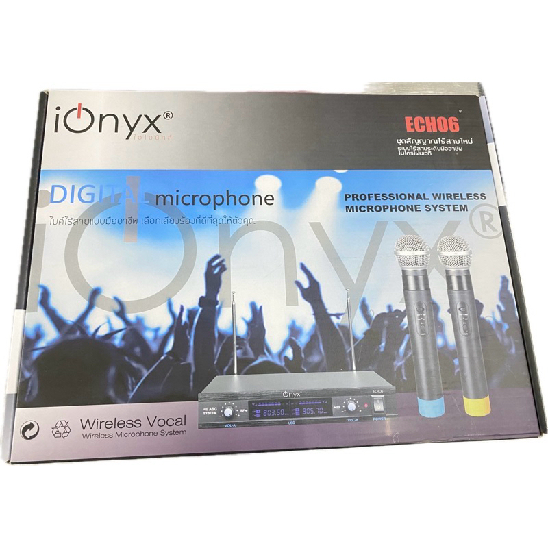 ionyx ECH-06 wireless microphone dual channal professional ไมค์ลอยคู่ ...