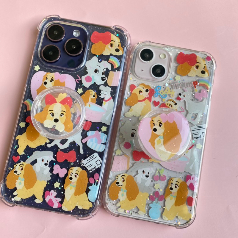 Lady and the Tramp 🎀 เคสลายใหม่ โบว์ชมพู 🎀 (เฉพาะเคสไม่รวม Griptox ...
