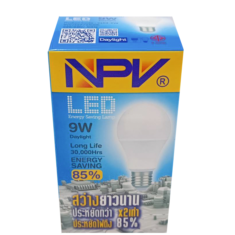 NPV หลอดไฟ LED ขั้ว E27 แสงขาว แสงเหลือง 3W 5W 7W 9W 11W 13W 15W รุ่น CL04 | Shopee Thailand