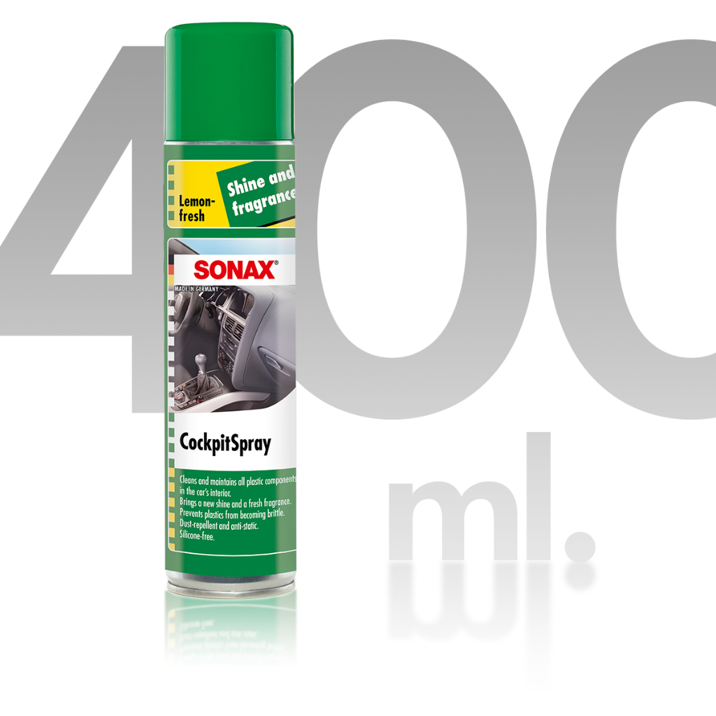 SONAX Cockpit Spray Lemon-fresh สเปรย์ทำความสะอาดและบำรุงรักษาพลาสติกคอนโซลรถ ขนาด 400 ml ...
