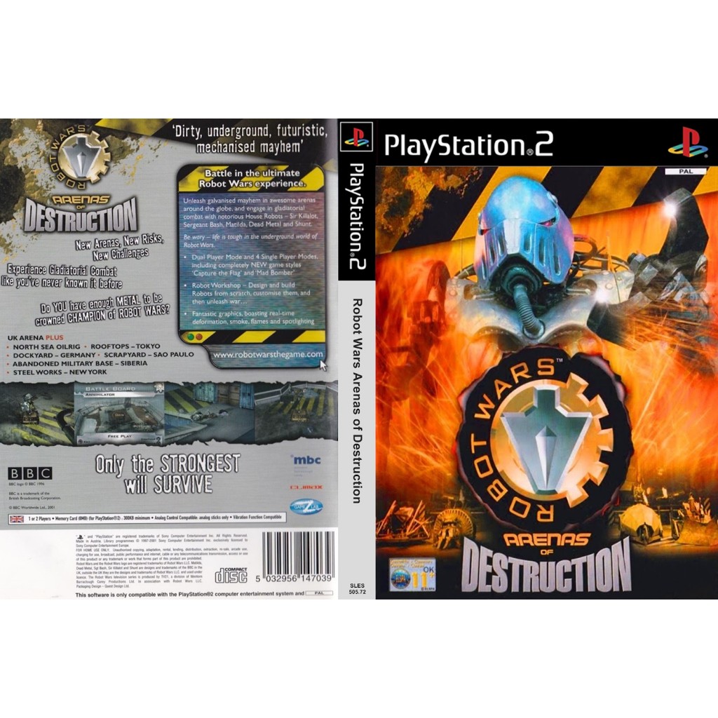 แผ่นเกมส์ PS2 Robot Wars - Arenas of Destruction สกรีนแผ่น คุณภาพ ส่งไว ...