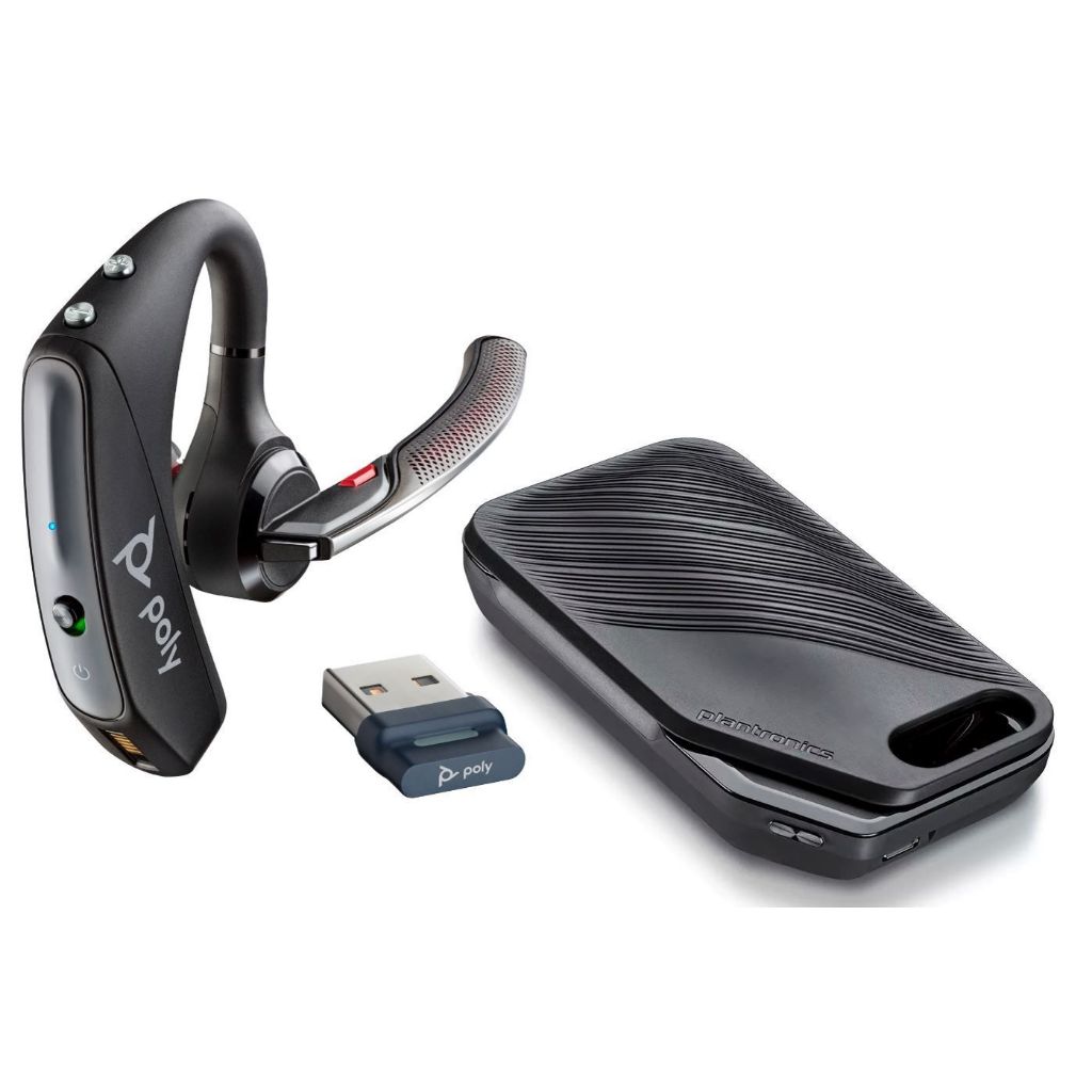 POLY VOYAGER 5200 UC BLUETOOTH HEADSET WITH DONGLE BT600, USB-A ...