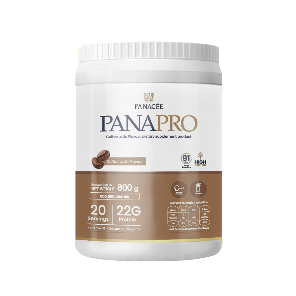 แพลนท์โปรตีน PANAPRO Protein Coffee Latte Flavour (800g) - PANACEE ...