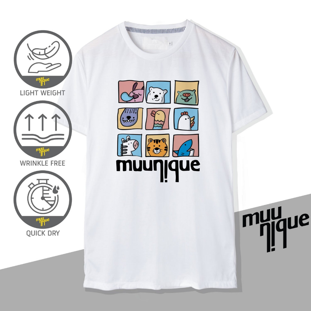 MUUNIQUE Graphic P. T-shirt เสื้อยืด รุ่น GPT-376 | Shopee Thailand