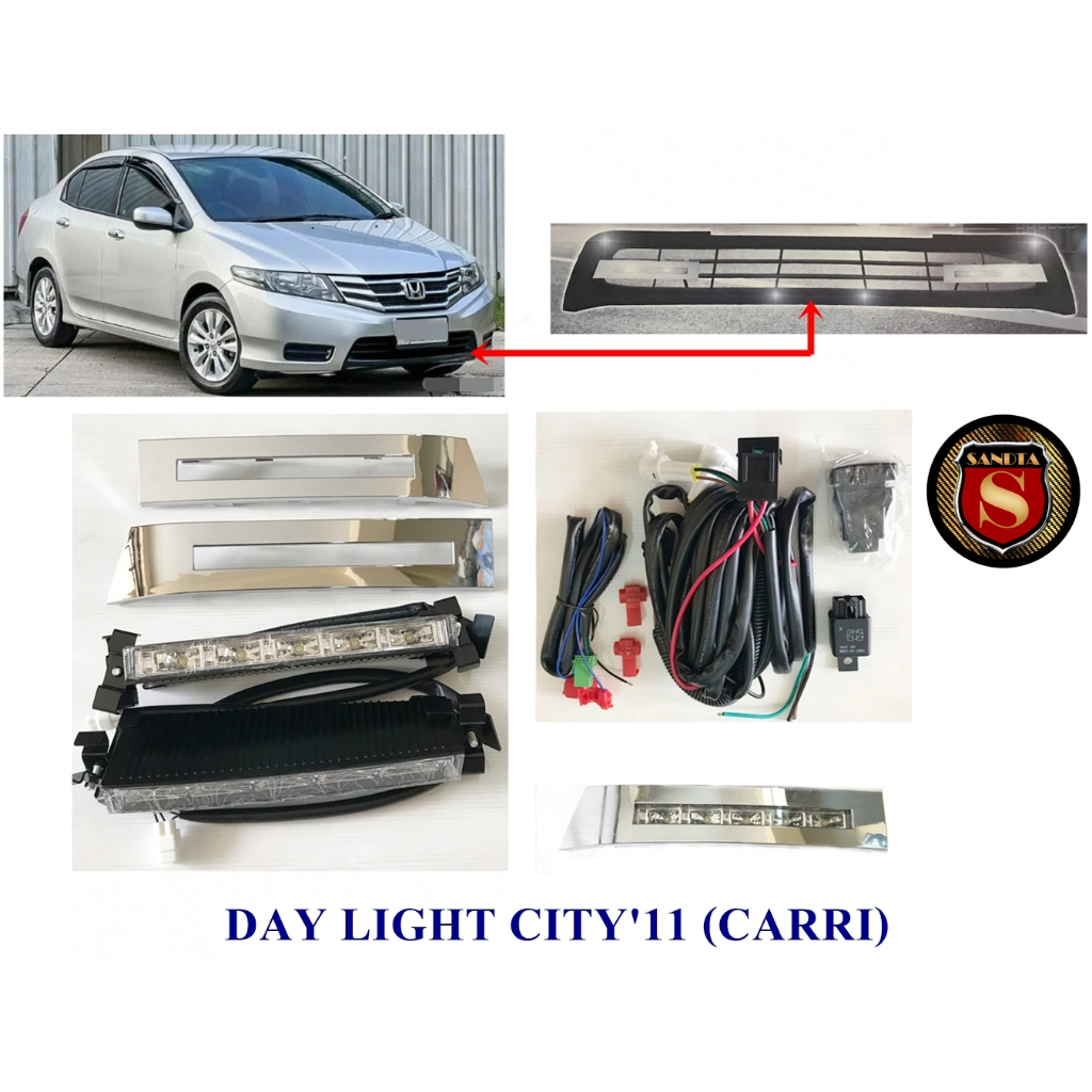 DAY LIGHT HONDA CITY'2011 DRL CITY DAYTIME ฮอนด้า ซิติ้ 2011 | Shopee ...