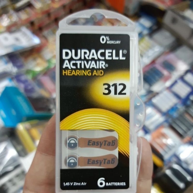 ถ่านเครื่องช่วยฟัง Duracell Activair Hearing Aid 312, A312, ZA312, PR41 ...
