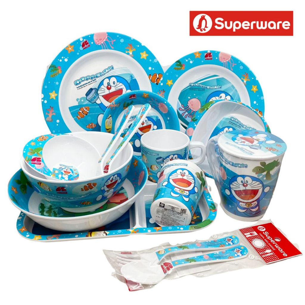 โดเรม่อน - ซี จานชาม ช้อนส้อม เมลามีน Doraemon Sea Superware ศรีไทยซุปเปอร์แวร์ [ ขายแยกชิ้น ...