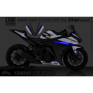 สติ๊กเกอร์แต่งลายรถ Yamaha Yzf R3 V.1 ลาย R3m V.1 | Shopee Thailand