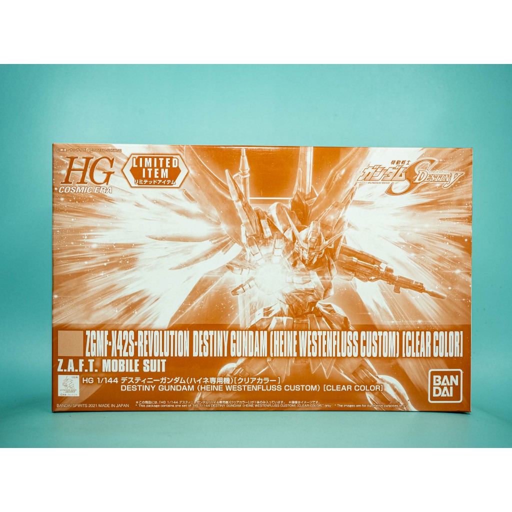 HG 1/144 DESTINY GUNDAM (HEINE WESTENFLUSS CUSTOM) [CLEAR COLOR ...
