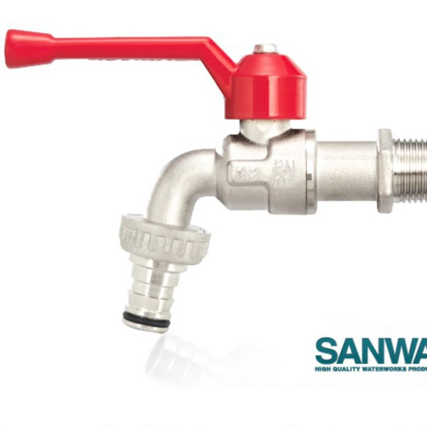 ก๊อกสนาม SANWA 1/2-3/4 นิ้ว สีแดง/พร้อมส่ง//ของแท้100% | Shopee Thailand