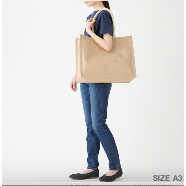 MUJI 🌍 กระเป๋า ผ้า ปอกระเจา Jute Bag มูจิ ของแท้ | Shopee Thailand