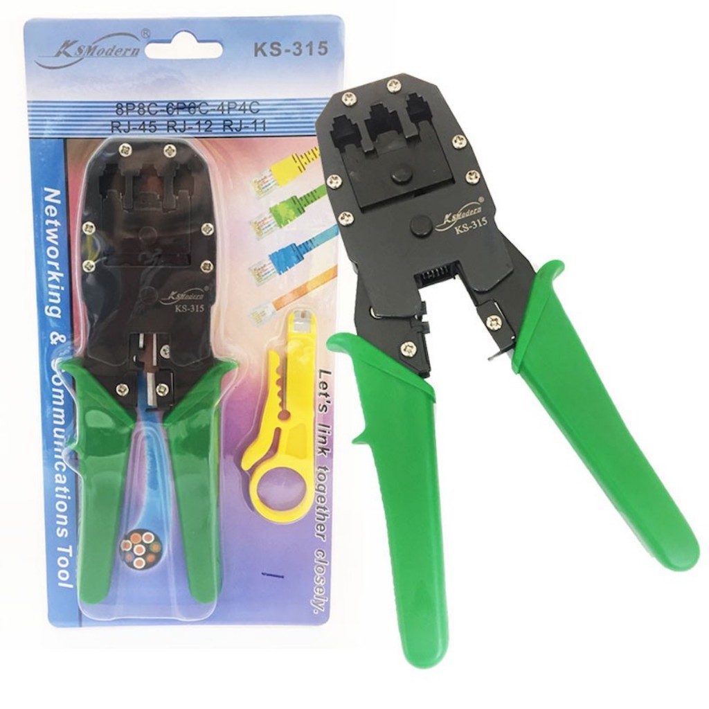 คีมเข้าหัวสายแลน Network RJ45 CAT5 RJ11 RJ12 LAN Cable Wire Crimper ...