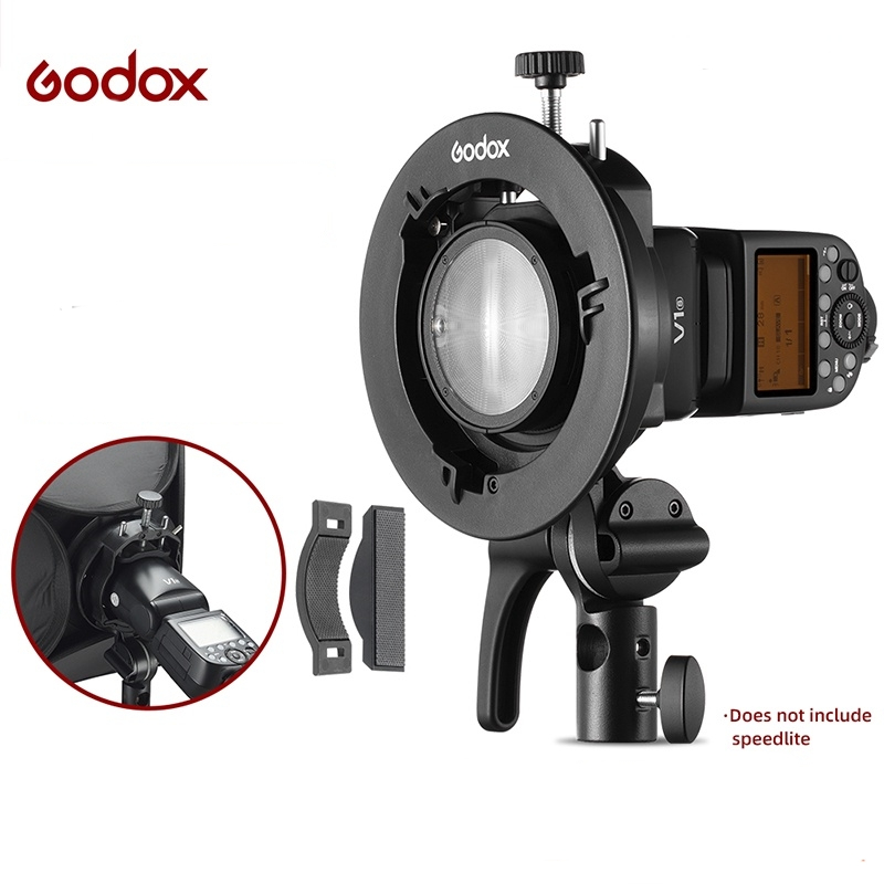 GODOX S2 Bowens Mount แฟลช S-Type Bracket สำหรับ GODOX V1 V860II AD200 AD400PRO Snoot Softbox ...