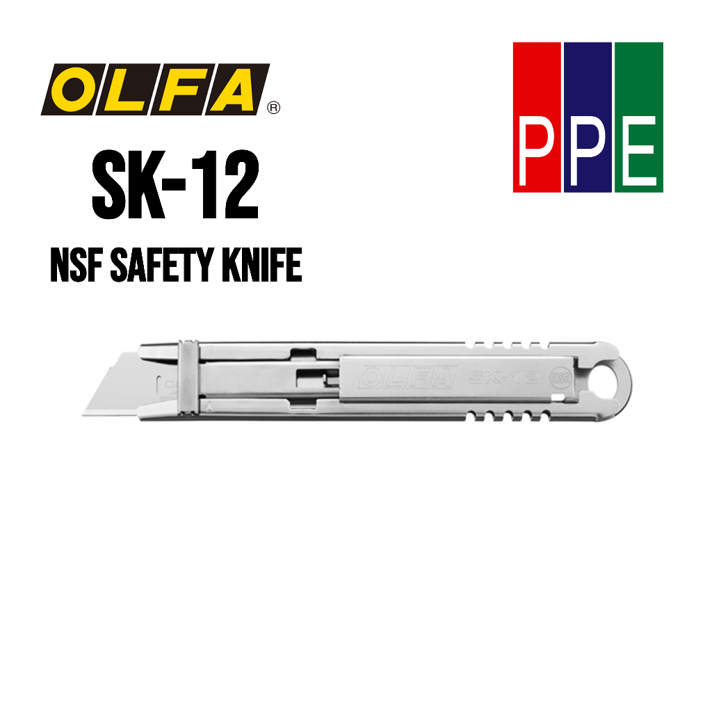 SK-12 [OLFA] มีดเซฟตี้สแตนเลสสำหรัลอุตสาหกรรมอาหาร NSF Stainless Safety knife | Shopee Thailand