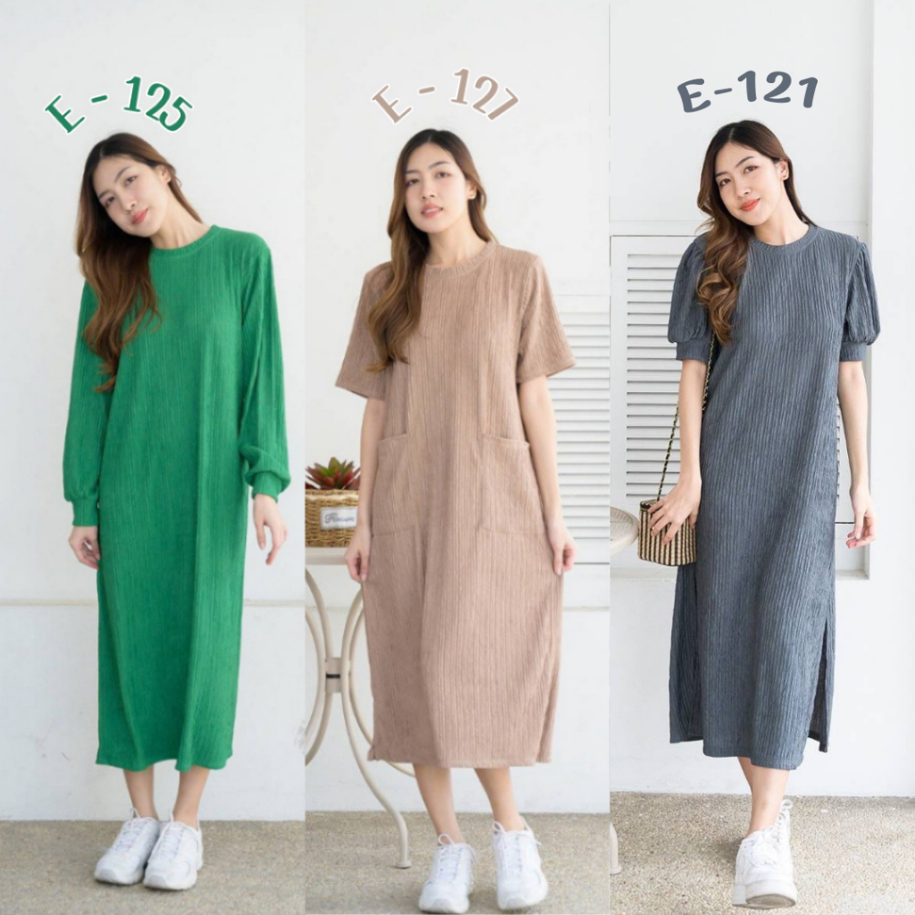My Top Maxi dress ชุดคลุมท้อง🙏🏻แขนตัวยาว สาวอวบใส่ได้ E125 E127 (MTP2-3I) E94(MTP1J) E121(MTP3I ...
