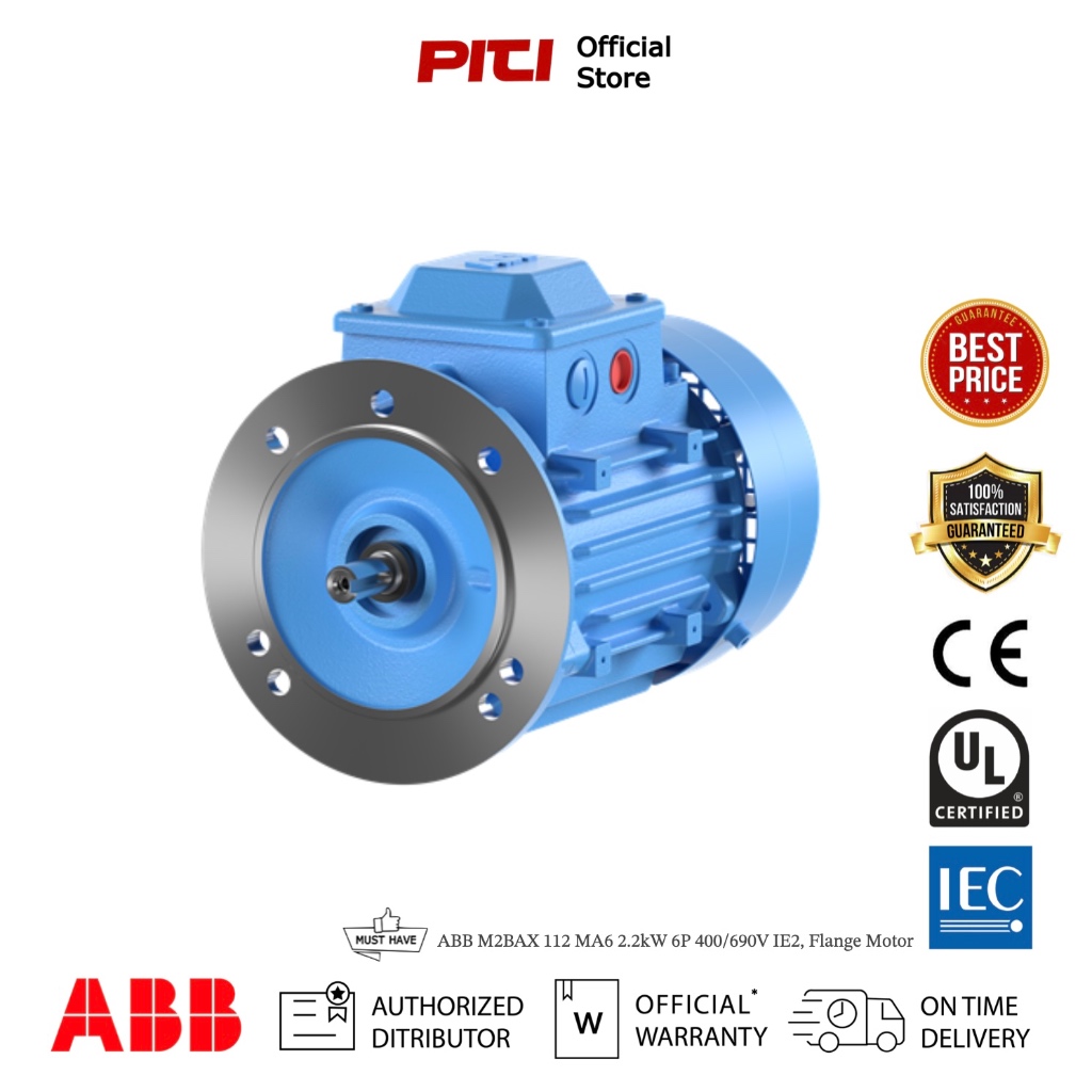 ABB M2BAX 112 MA6 2.2kW 6P 400/690V IE2, Flange Motor # 3GBA113310-BDC | Shopee Thailand