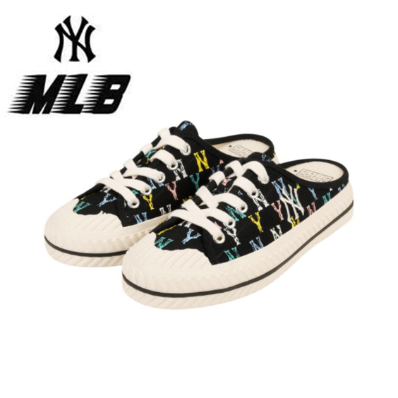 【ของแท้ 100%】MLB Playball Mule Monogram black | Shopee Thailand