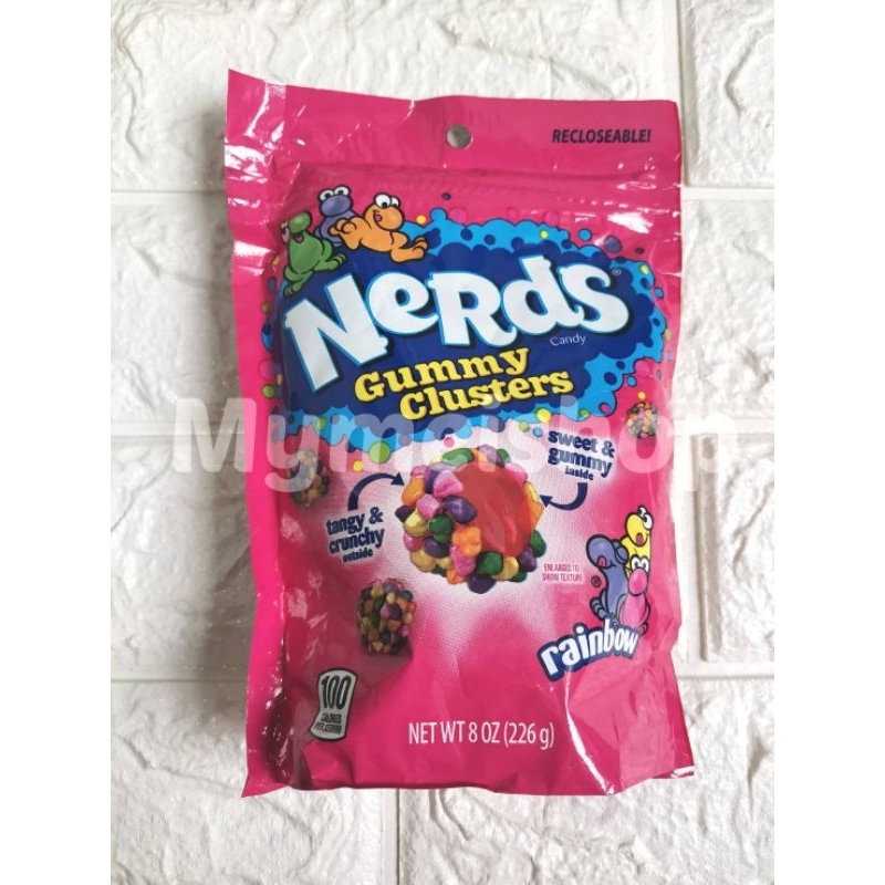 พร้อมส่ง Nerds Gummy Clusters Rainbow Reclosable Bag 226g 8Oz nerds gummies cluster nerd gummy ...