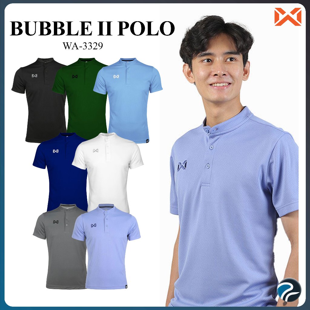 ลดเพิ่ม 30% ส่งฟรีไม่มีขั้นต่ำ!เสื้อโปโลวอริกซ์ WARRIX WA-3329 (WA-PLA029) คอจีน รุ่น BUBBLE II ...
