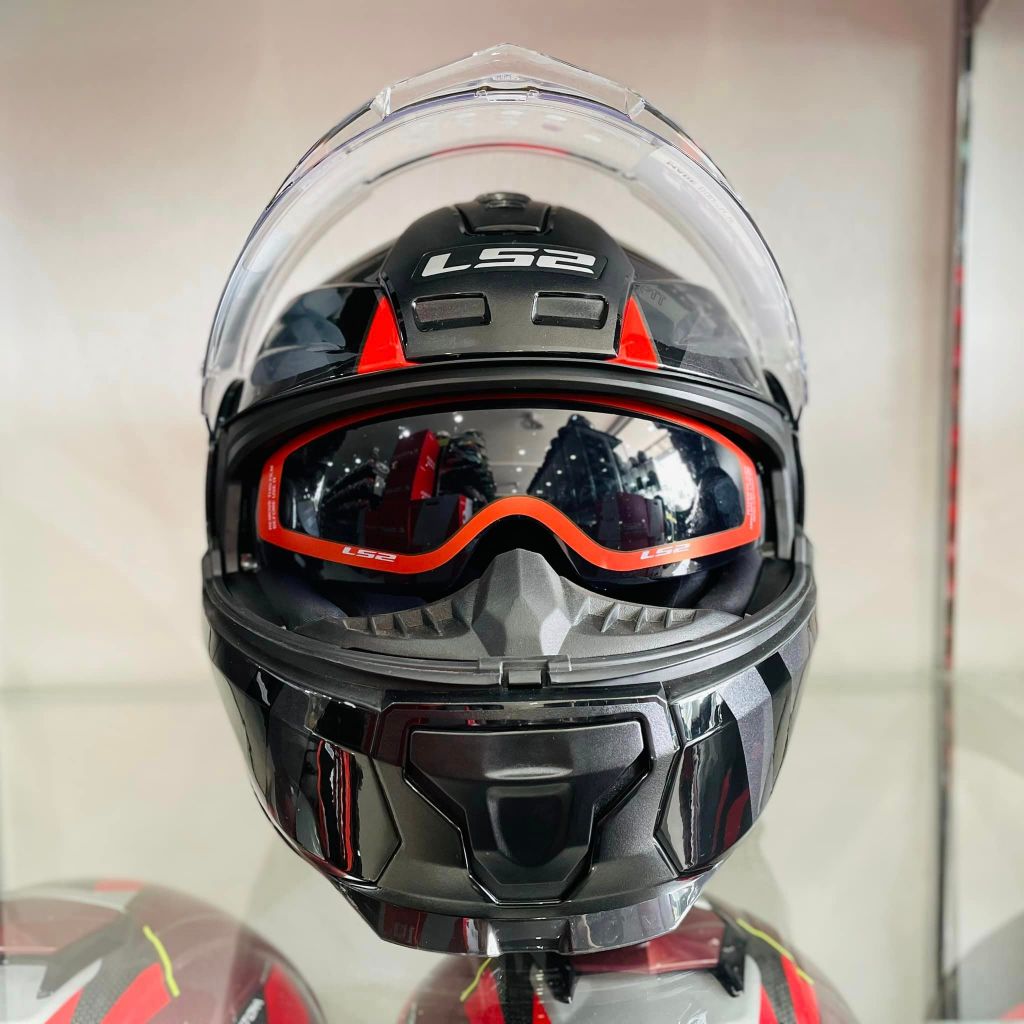 LS2 HELMAT รุ่น FF902 SCOPE AXIS ยกคาง - COLOUR : GLOSS BLACK TITANIUM ...