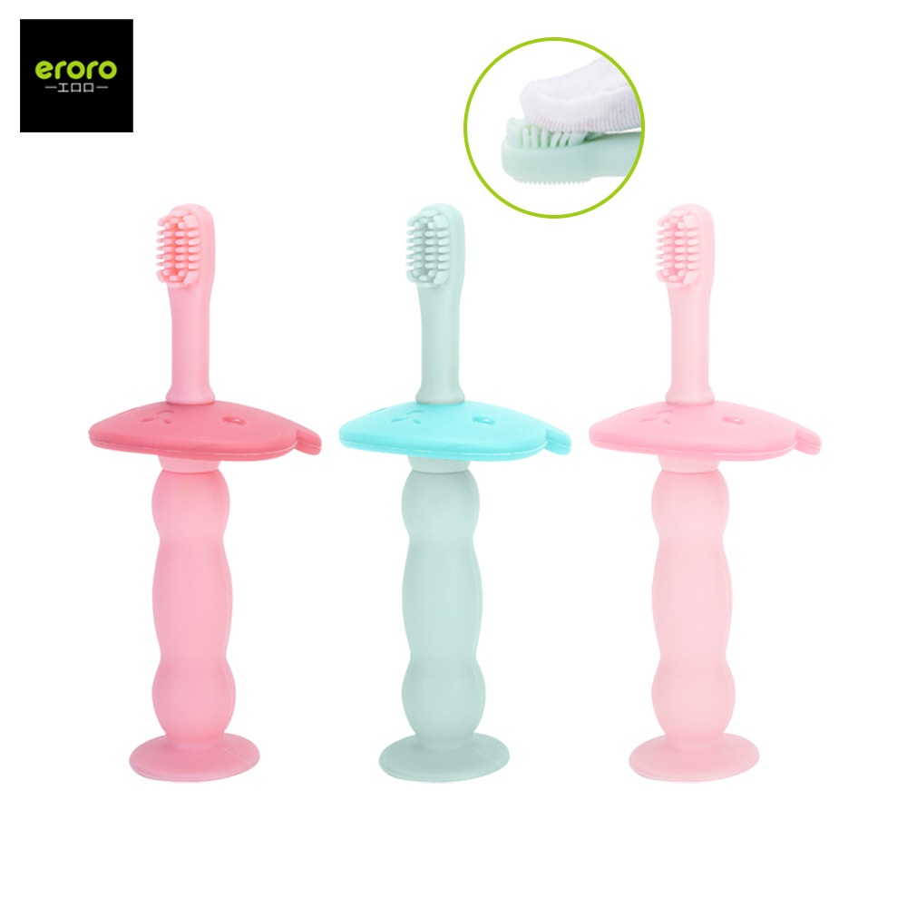 ERORO แปรงสีฟันซิลิโคน นวดเหงือก ลายน้องหมี สำหรับเด็กเล็ก | Shopee ...