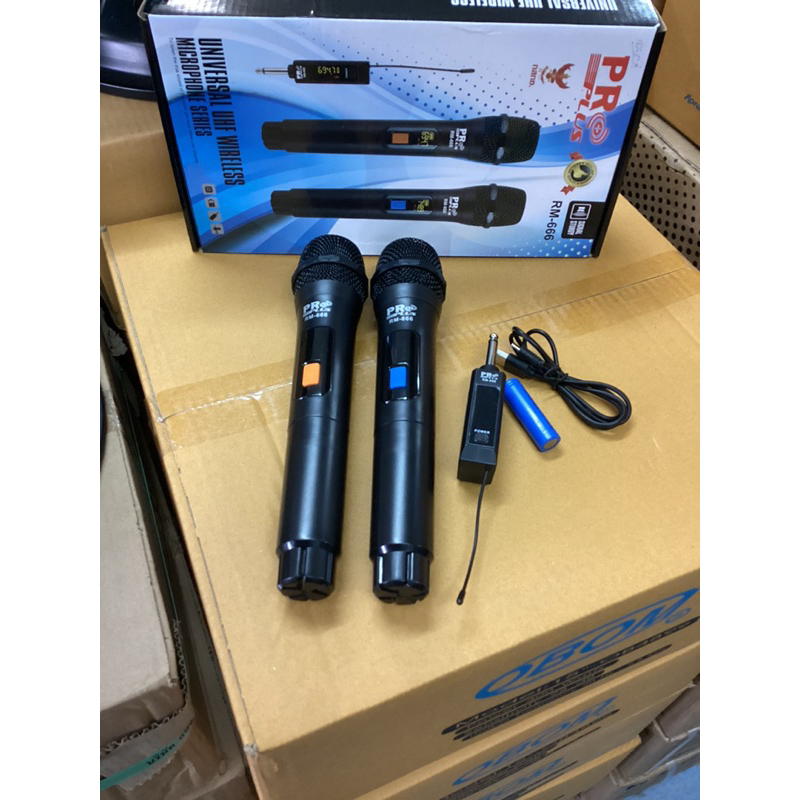 ไมโครโฟนลอย PROPLUS RM666 ระบบUHF ชาร์ทไฟได้ | Shopee Thailand