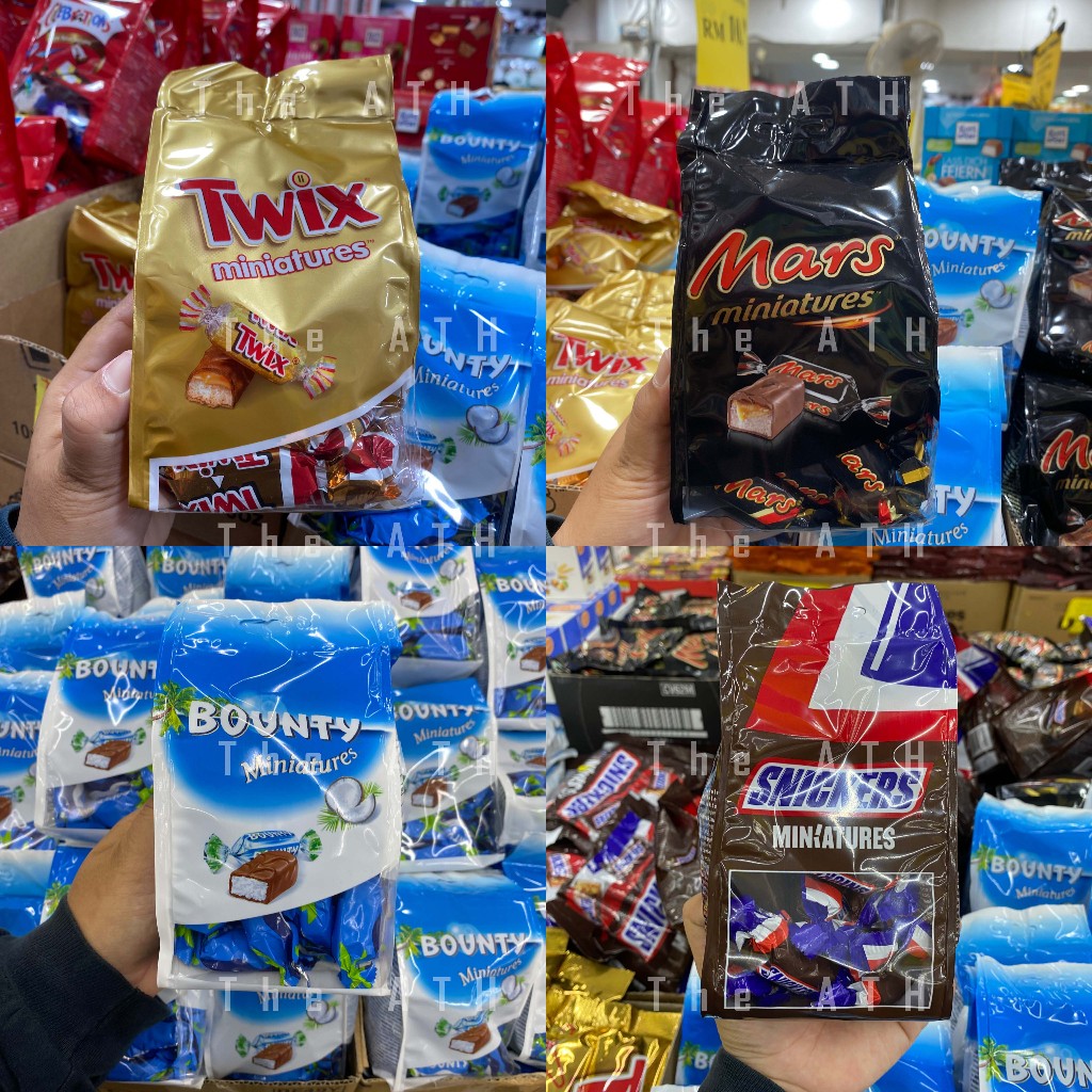 Mars Twix Snickers Bounty Miniatures 220g มินิช็อกโกแลต มาร์ส ทวิกส์ สน ...