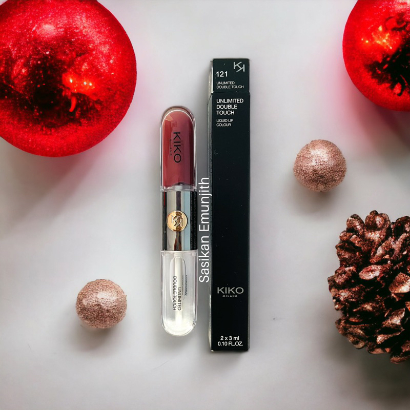 สี121 Dark Rosy Chestnut/KIKO Unlimited Double Touch 6 ml.ลิปสติก 2 หัว ...