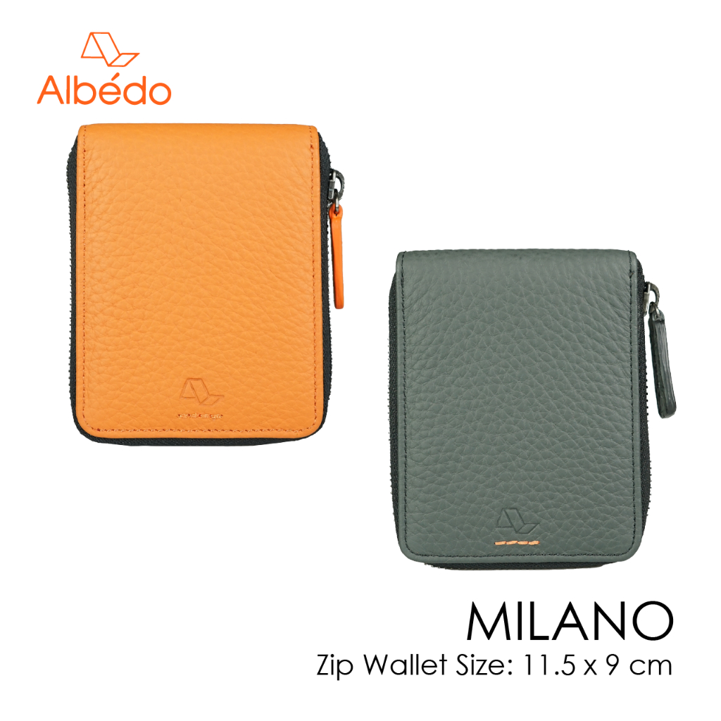 [Albedo] MILANO ZIP WALLET กระเป๋าสตางค์ซิปรอบ หนังแท้ รุ่น MILANO ...