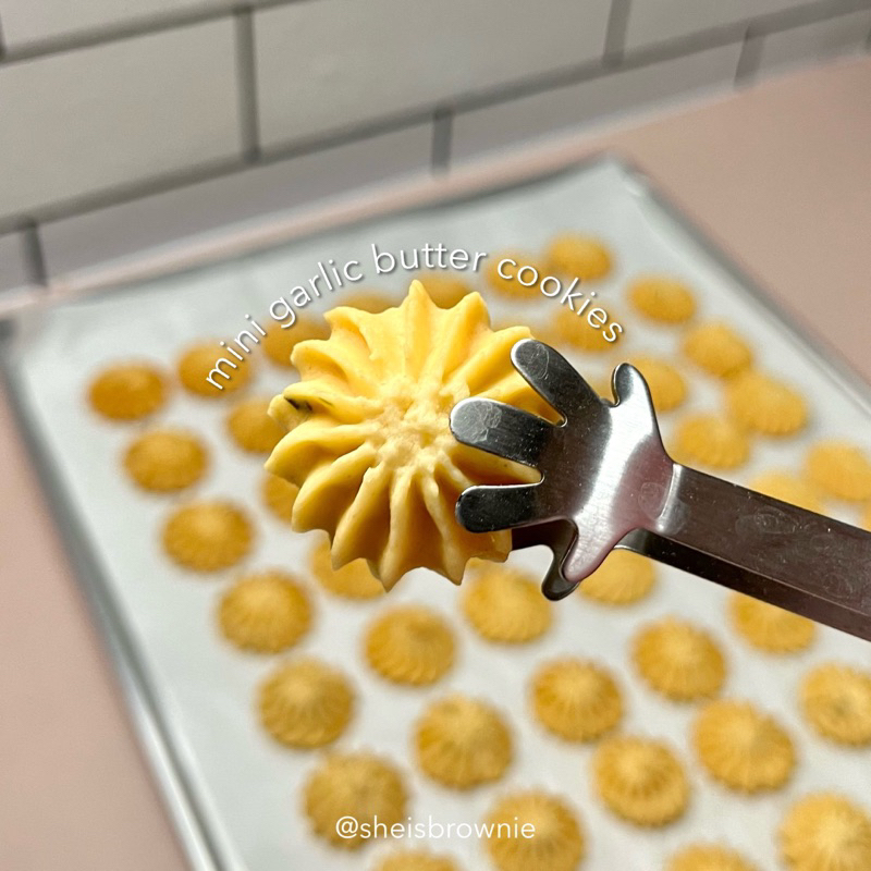 (พักขายเมนูนี้นะคะ)มินิคุกกี้เนยกระเทียม/mini garlic butter cookies,เนย ...