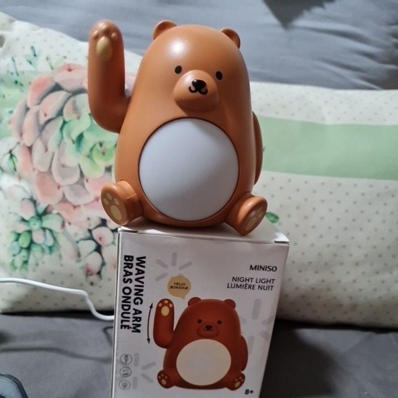 โคมไฟ หมีน้อยสีน้ำตาล night light miniso ของใหม่ | Shopee Thailand