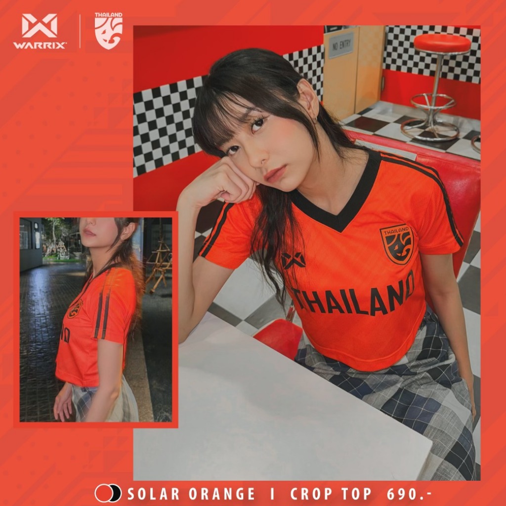 WARRIX เสื้อคอวี Football Life Style Crop Top (WA-233FBWTH14) | Shopee Thailand