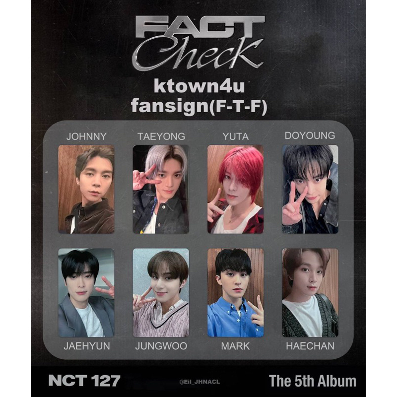 [พร้อมส่ง] การ์ด NCT127 FACT CHECK ktown4u fansign face to face ...
