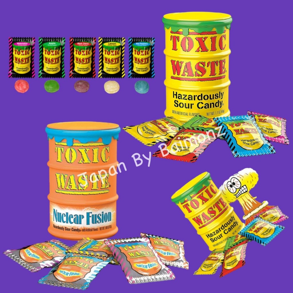 🔥 พร้อมส่งจากไทย 🔥 Toxic Waste Sour Candy ลูกอมผลไม้ (เปรี้ยวจี๊ดดดด ...