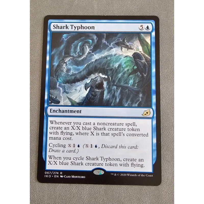 การ์ด MTG Shark Typhoon Blue Magic the gathering EDH รุ่น IKO สภาพ Nm ...
