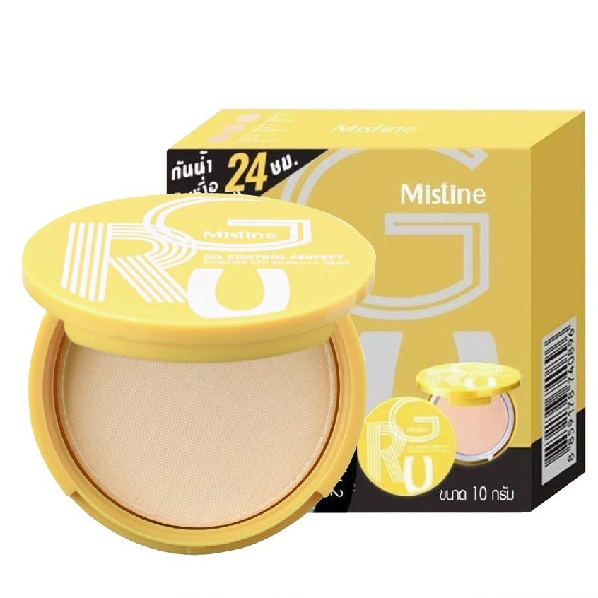 มิสทีน แป้งกรู ออยล์ คอนโทรล ปกปิด คุมมัน 10g MISTINE GRU OIL CONTROL PERFECT POWDER SPF25 / 30 ...
