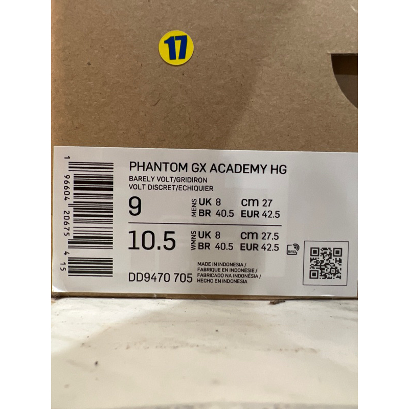 สตั้ด nike phantom GX adademy ปุ่ม HG ของแท้ มือ1 ครบกล่อง | Shopee ...