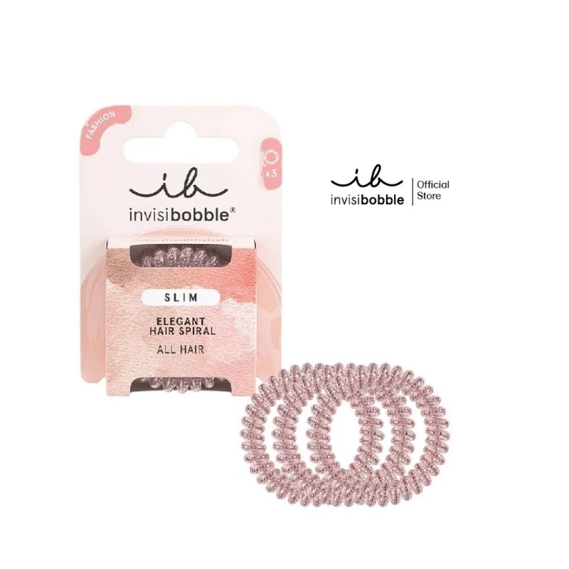 Invisibobble ยังรัดผมรุ่น Slim สี pink monocle (1กล่องมี3เส้น) | Shopee ...